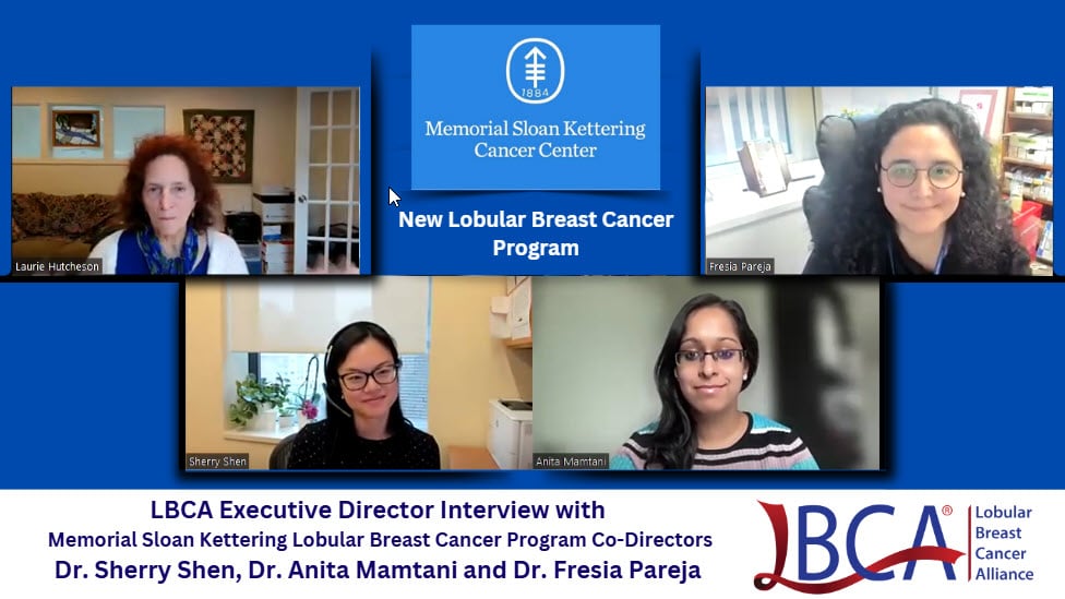 Memorial Sloan Kettering Lobular Breast Cancer Co-Directors Interview ...