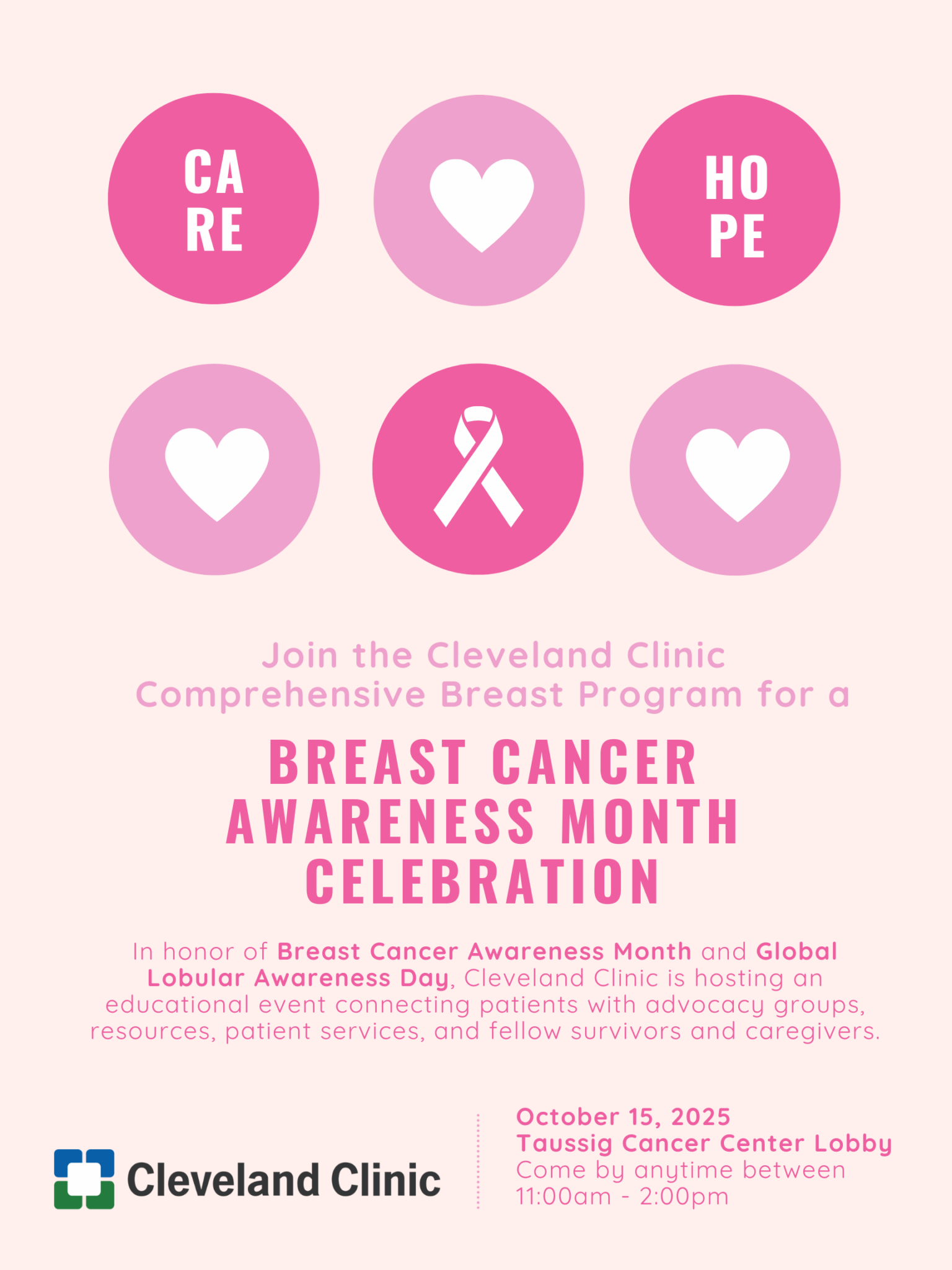 Cleveland Clinic 2025 GLBCAD flyer - The Lobular Breast Cancer Alliance