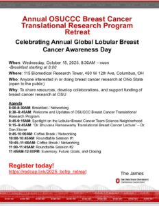 Ohio State 2025 OSUCCC-BCTRP Retreat Flyer - The Lobular Breast Cancer ...