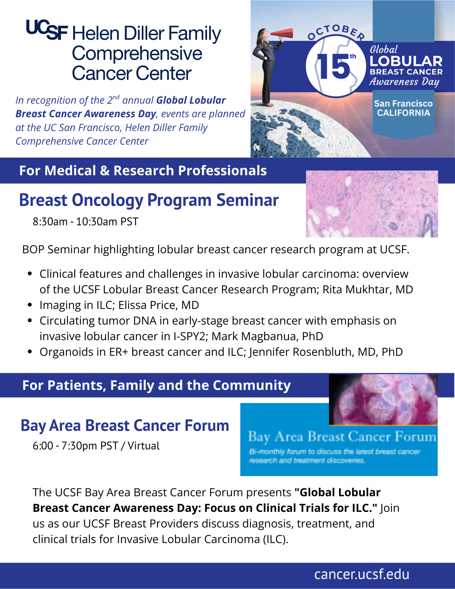 UCSF Oct. 15th 2025 Events - The Lobular Breast Cancer Alliance